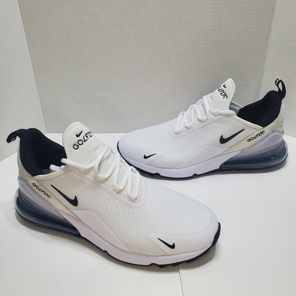 Nike | Shoes | New Nike Air Max 27 G Pure Platinum White Black Golf ...